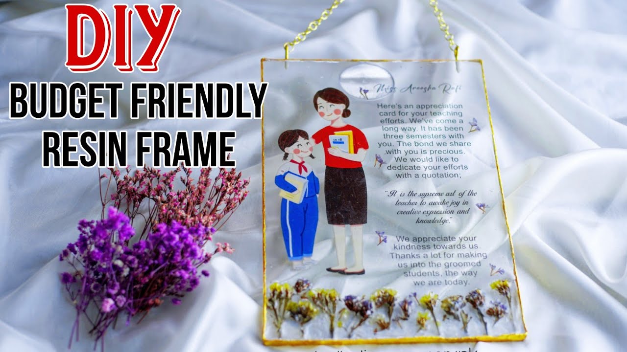 How to make Resin Frame in budget | DIY Resin Frame without mold - YouTube
