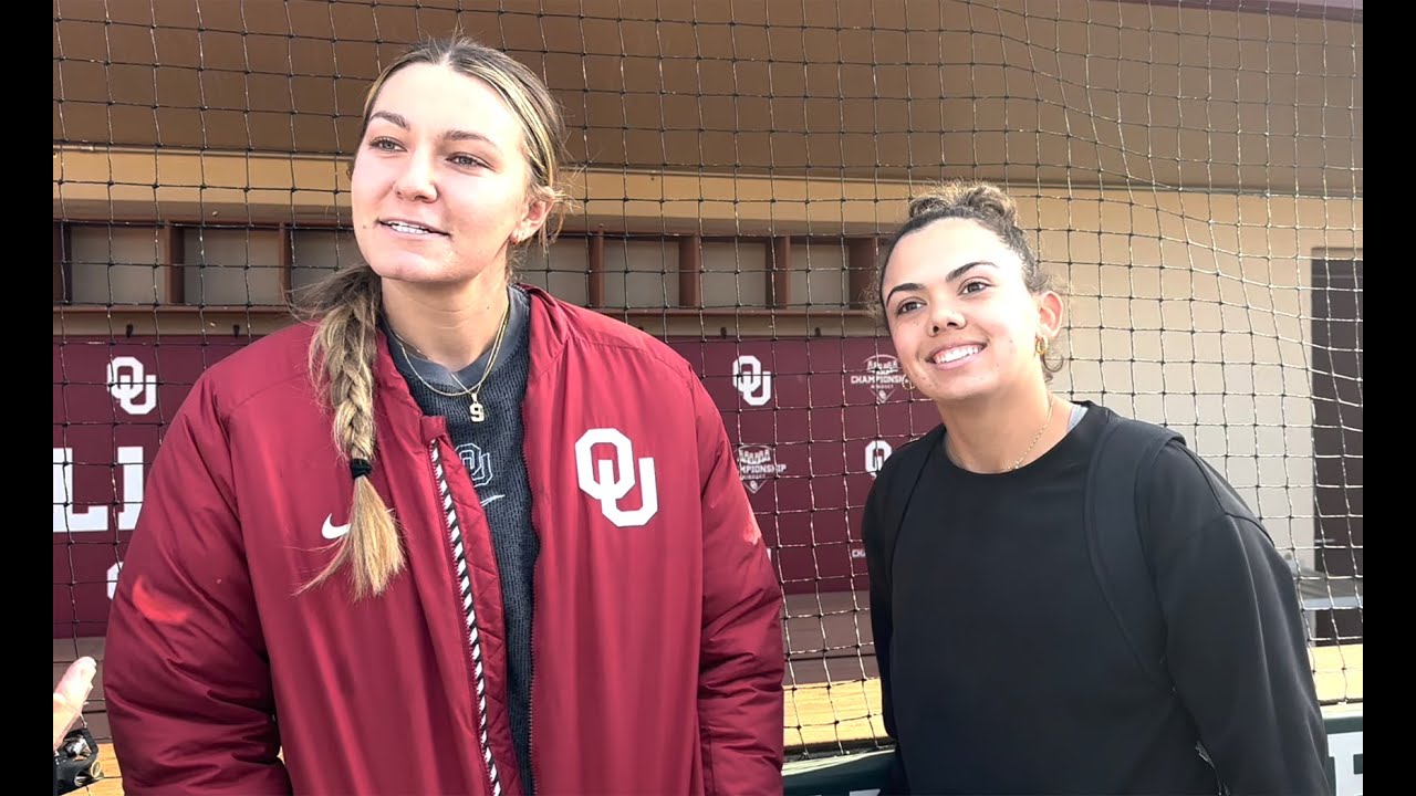 Oklahoma Softball: Kinzie Hansen-Alyssa Brito interview pre-Texas - YouTube