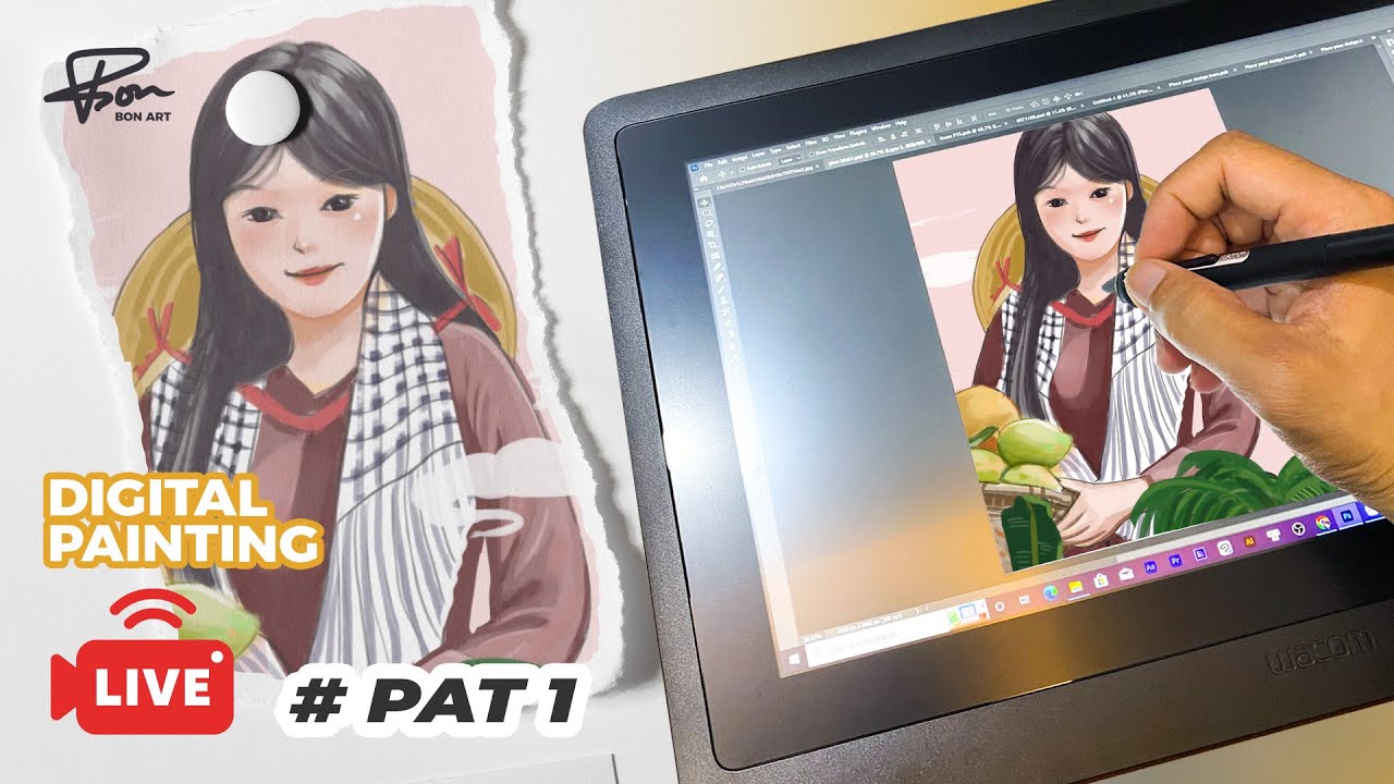 🔴live Học Vẽ Illustratortutorial Photoshop Illustrator Bonart Youtube