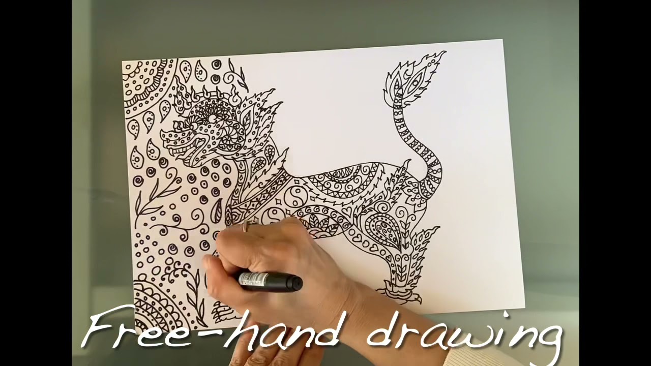 Free-hand Mandala Drawing - YouTube