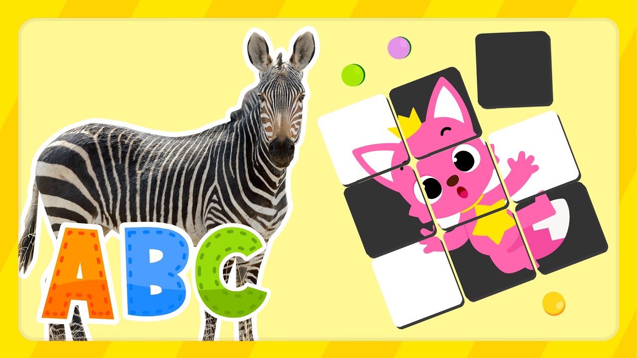 Learn Alphabets with Sliding Puzzle | Z : Zebra | Pinkfong English for ...