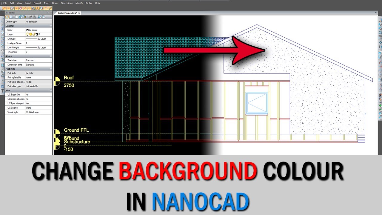 How to Change Background Color in NanoCAD - YouTube