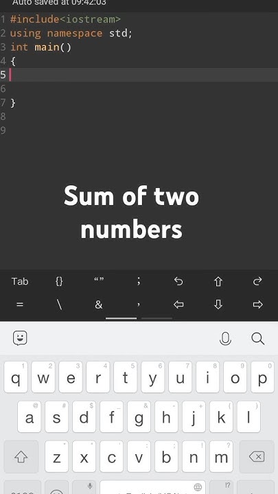 Sum of two number in C++ - YouTube