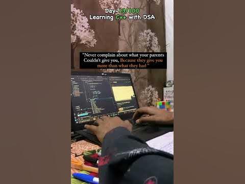 Day 13 of learning C++ with DSA 🚀| #100daysofcodechallenge #100daysofcode #coding #cpp #dsa ...