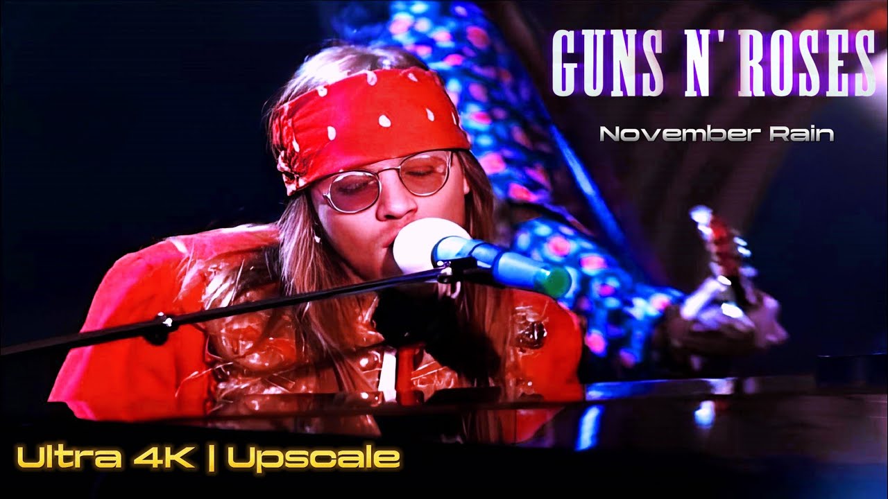 Guns N´ Roses - November Rain | Ultra 4K - 60fps [Upscale] - YouTube