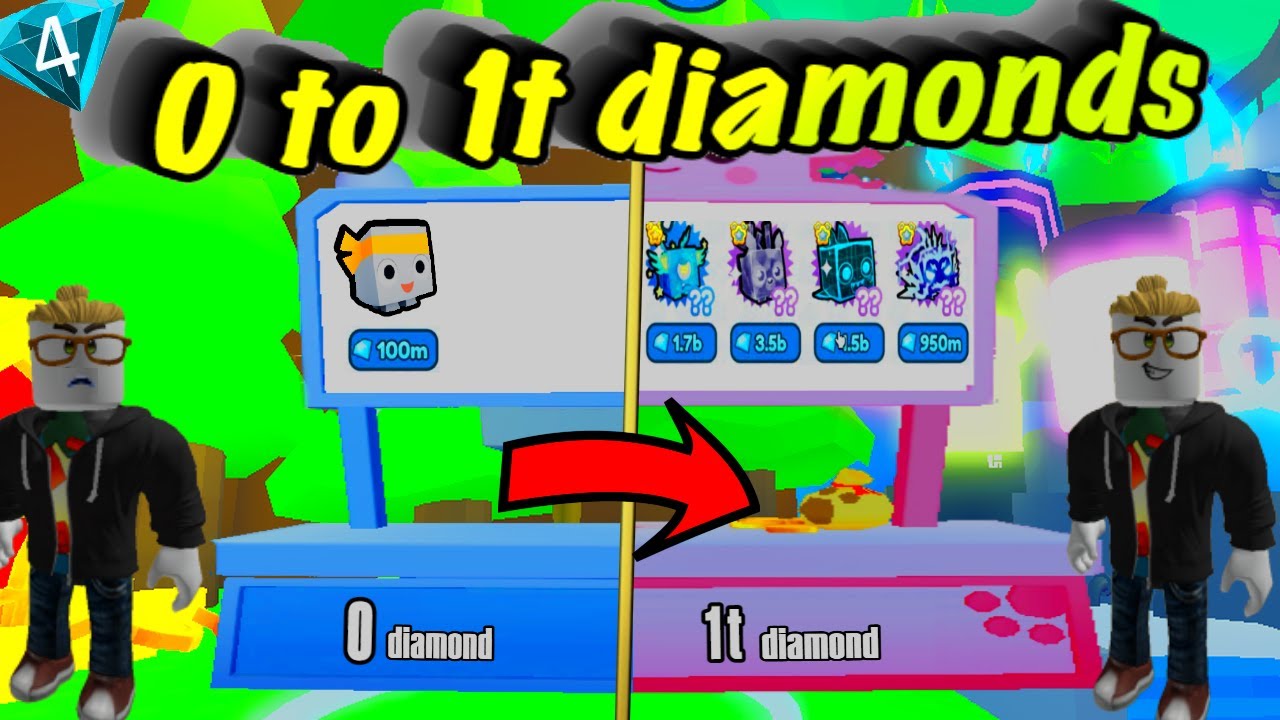 How to earn from 0 to 1t diamonds in PET SIMULATOR X (part 4) - YouTube