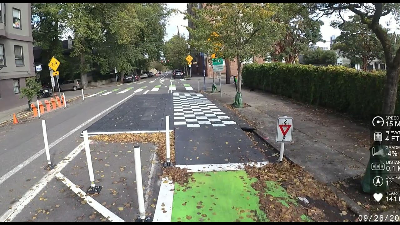 Floating bus stops w/ bike lanes - YouTube
