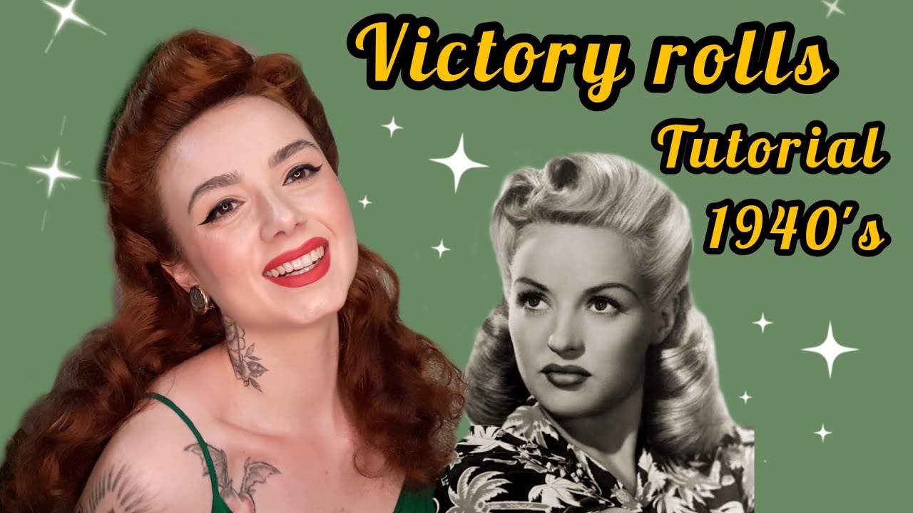 PENTEADO VINTAGE | VICTORY ROLLS HAIRSTYLE 1940's - YouTube