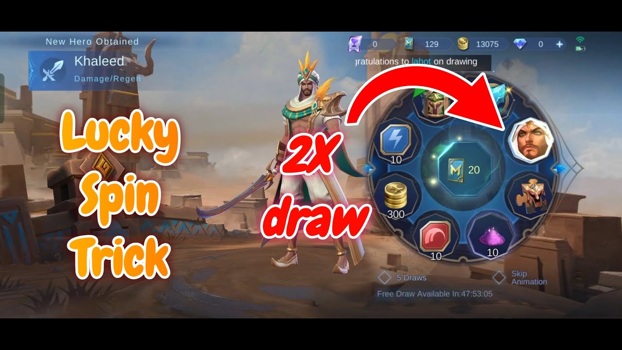Get Khaleed Only 2X Draw - Lucky spin Trick | lucky Spin trick in ...