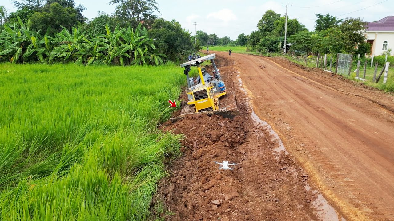 Excellent technical skill of clearing the dirt for road Widening In A ...