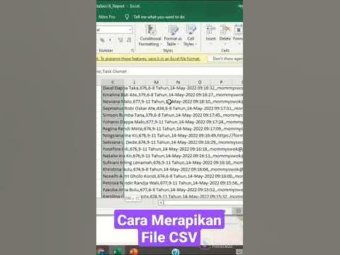 #tutorial merapikan #file #CSV di #microsoft #excel - YouTube