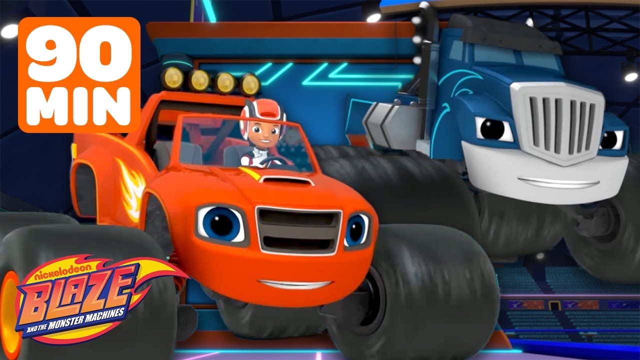 Crusher Builds Robots to Cheat in BLAZING Races w/ Blaze! 🤖 | Blaze and ...