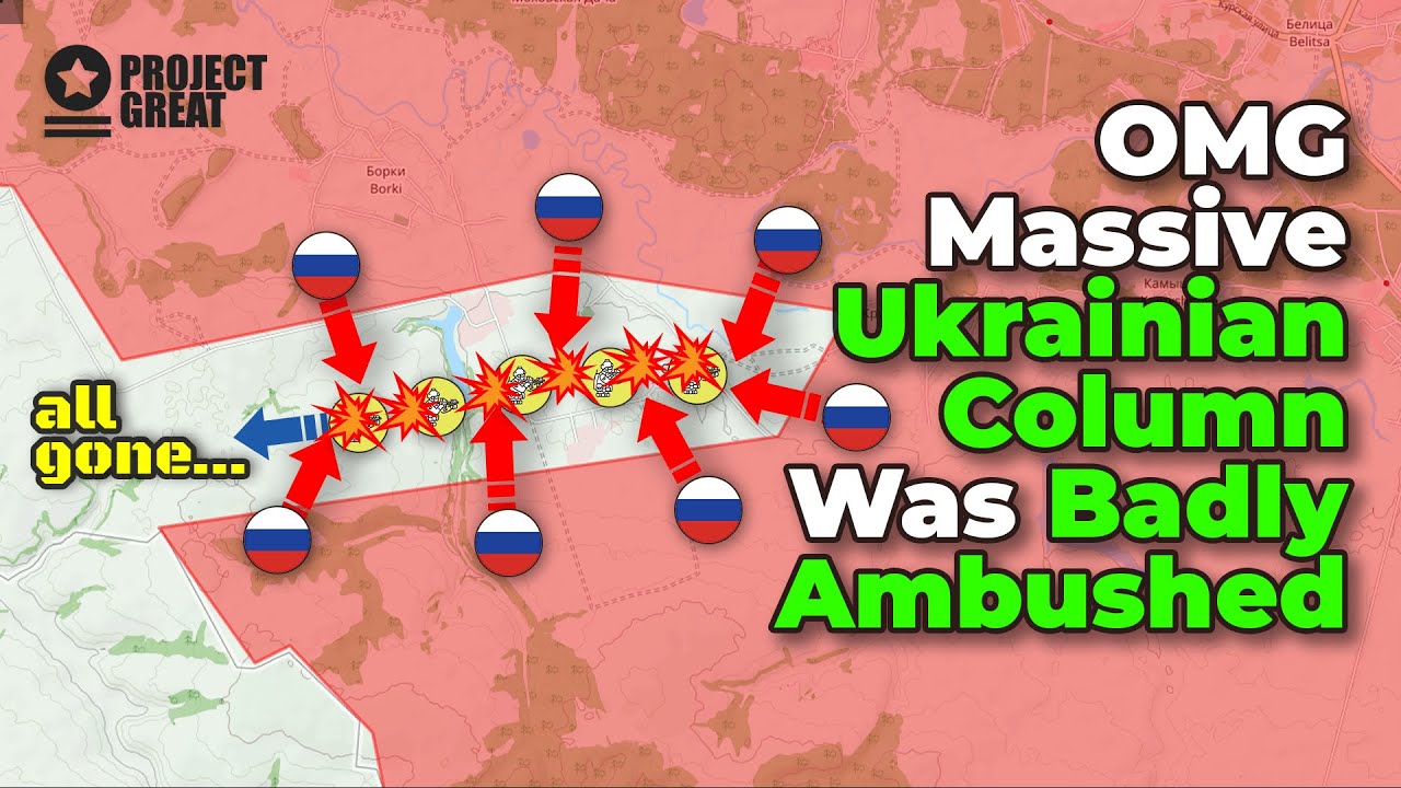 Ukraine’s Massive Column Was Badly Ambushed By Russia In Kursk. Ukraine ...