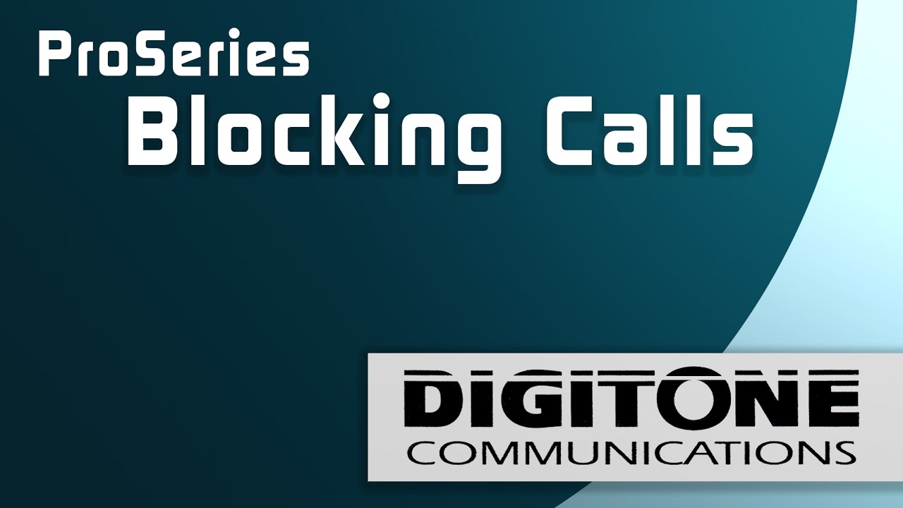 Digitone ProSeries Blocker - Blocking Calls - YouTube
