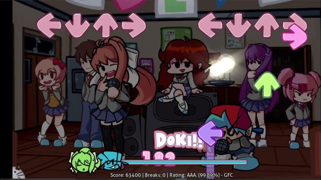 FNF Doki Doki Takeover Plus: Glitcher (Monika Mix) - YouTube