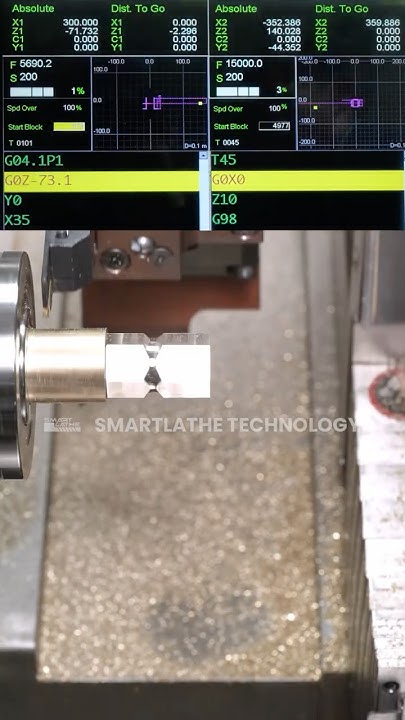 DS-4636DY Dual Spindle CNC Lathe Hexagonal Workpiece Machining. #machine #cnc #smartlathe - YouTube