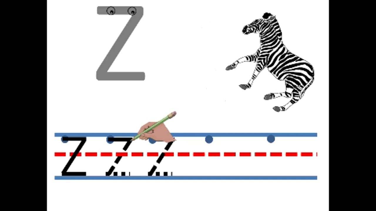 Letters writing/Letters and Vocabulary/Writing the letter Z uppercase ...