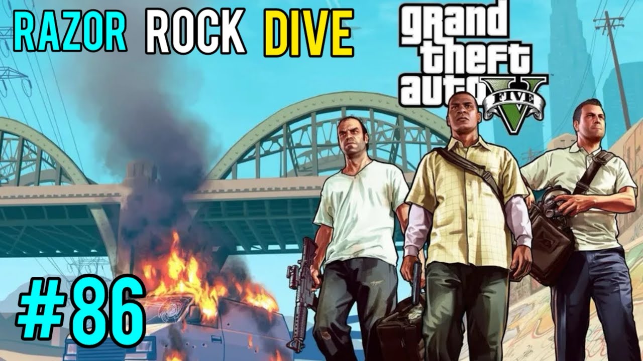 GTA 86 RAZOR ROCK DIVE & POLICE SCEAM ।। चारों तरफ़ से police ने घेर ...