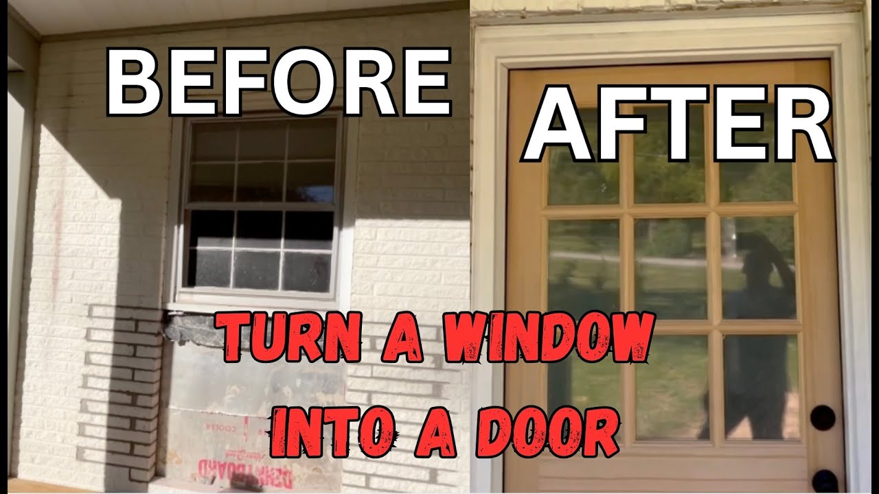 How to remove a window and turn it into a door - YouTube