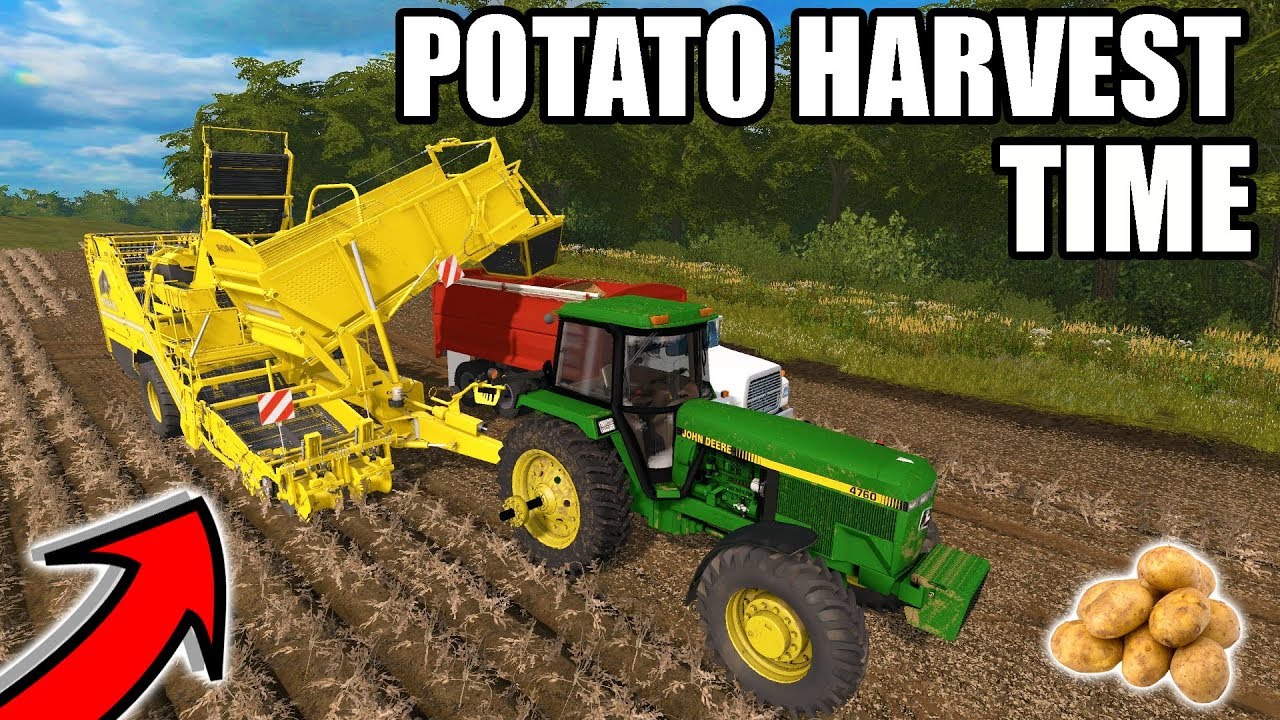 FIRST POTATO HARVEST ON THE FARM W/ THE JD | EP #10 | FARMING SIMULATOR ...