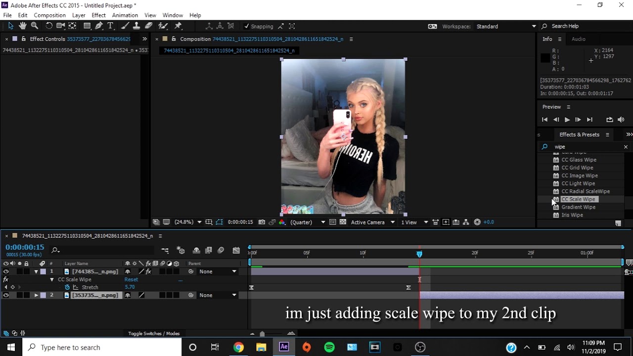cc scale wipe tutorial - After Effects - YouTube