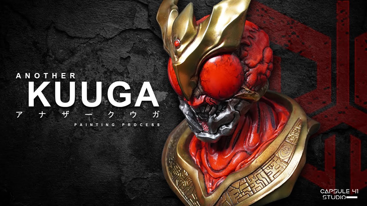 Another Kuuga Head Bust Painting . ヘッドバスト塗装工程 . 另一个空我头像涂装 - YouTube