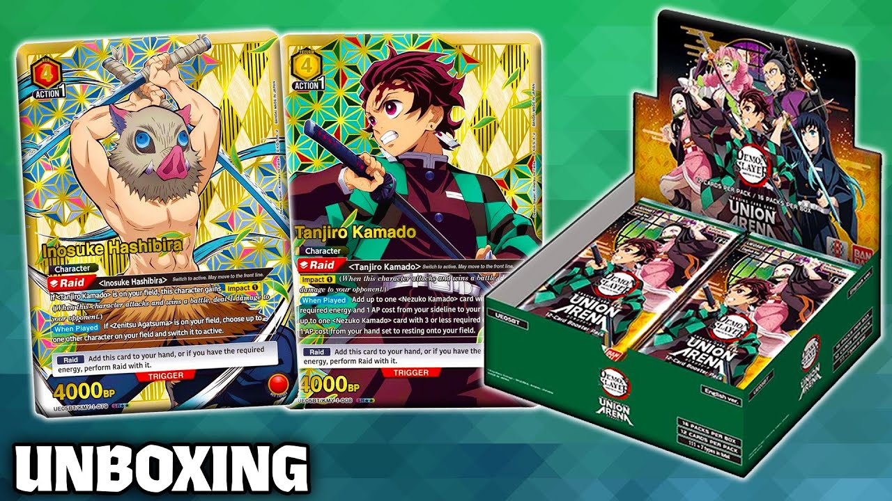 Unboxing The Union Arena: Demon Slayer Kimetsu No Yaiba Booster Box ...