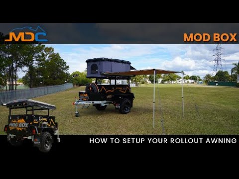 How to: Setup Awning MDC MOD BOX Camper Trailer - YouTube