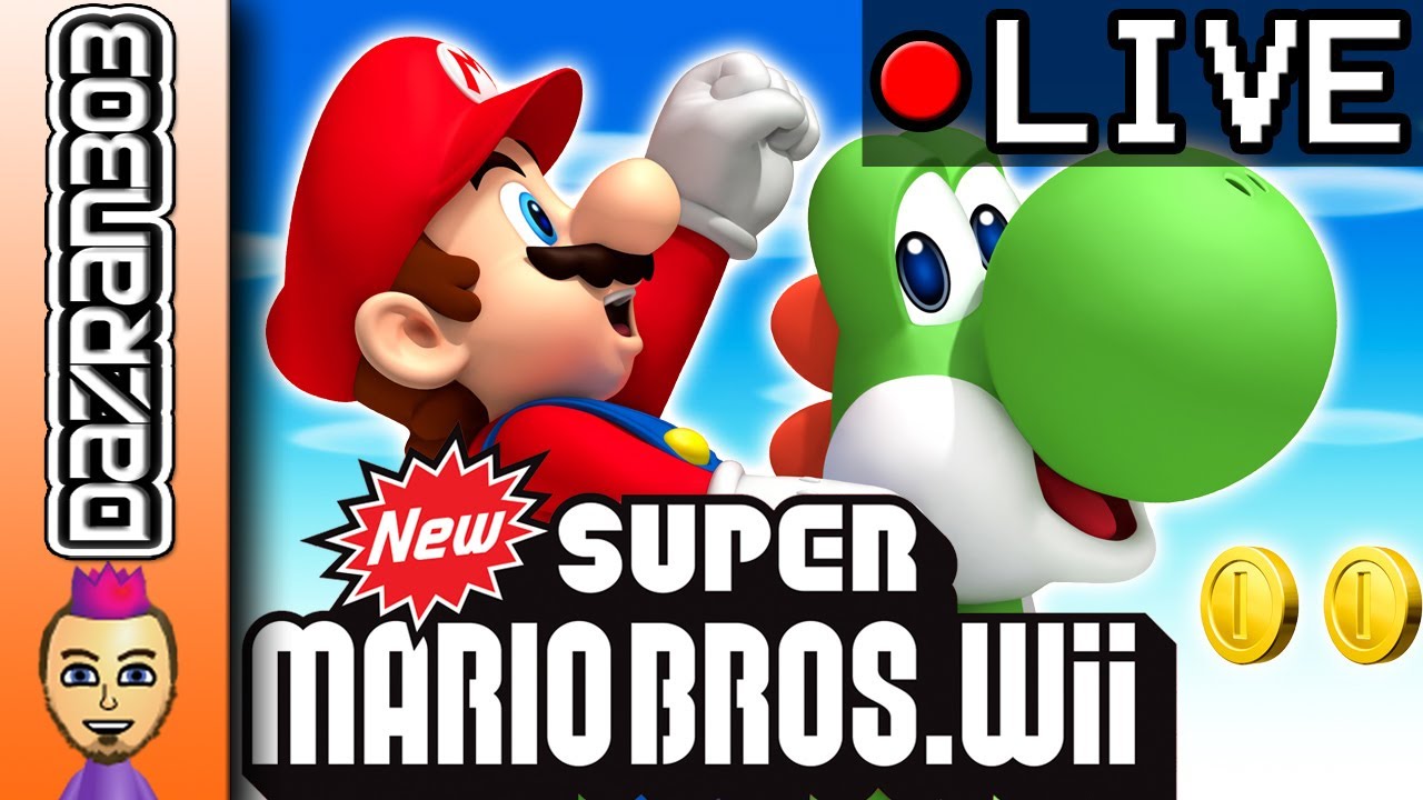 NEW SUPER MARIO BROS. Wii | Playthrough #1 Live Stream [COMPLETED ...