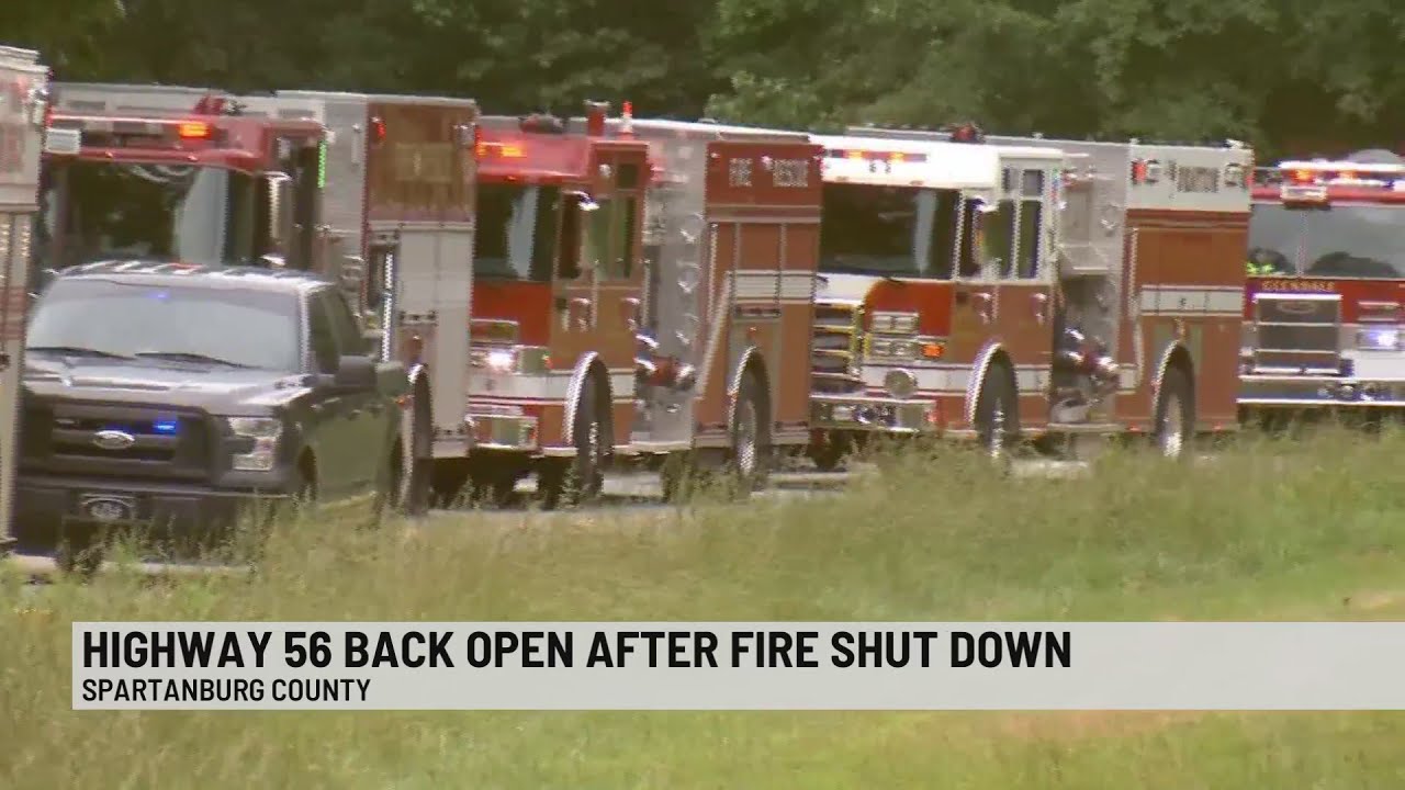 Crews battle large structure fire in Spartanburg Co. - YouTube