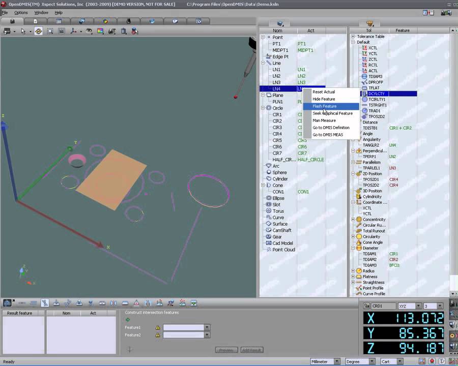 OpenDmis Module 260 Construct middle and intersection point - YouTube