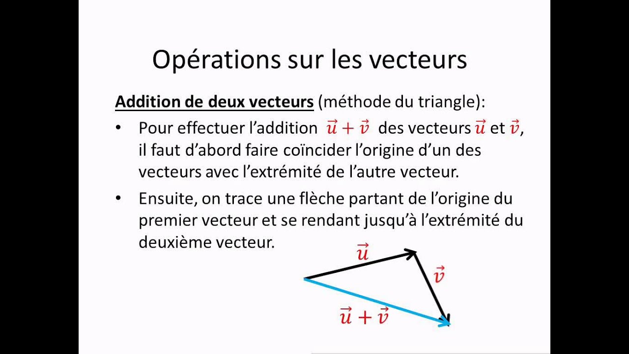 Addition de vecteurs - YouTube