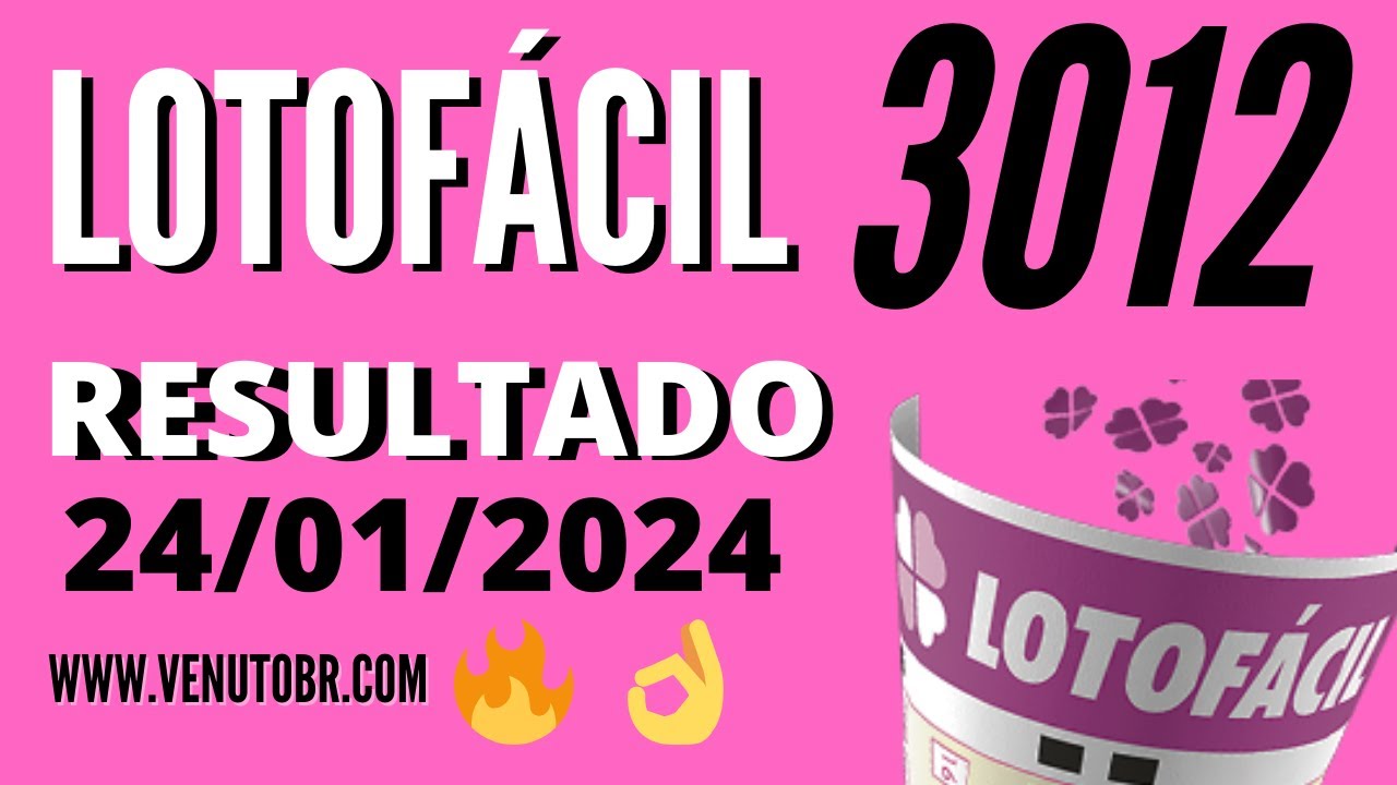 🍀 Resultado Lotofácil 3012 - YouTube