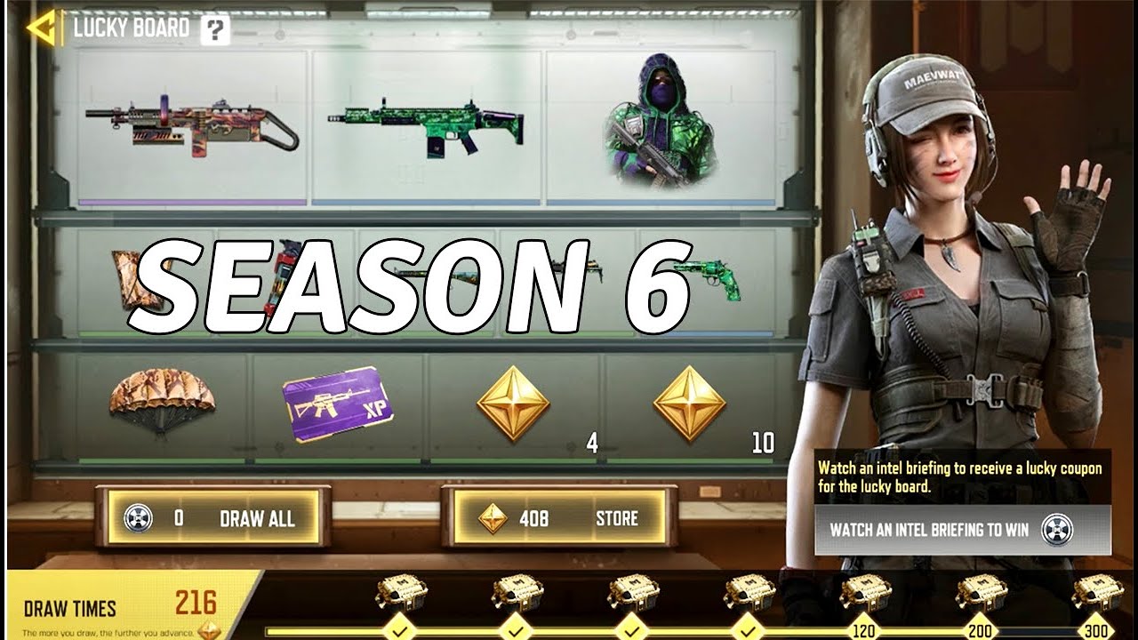CODM SEASON 6 ADS REWARDS FREE WATCH CALL OF DUTY MOBILE FREE LUKY DRAW ...