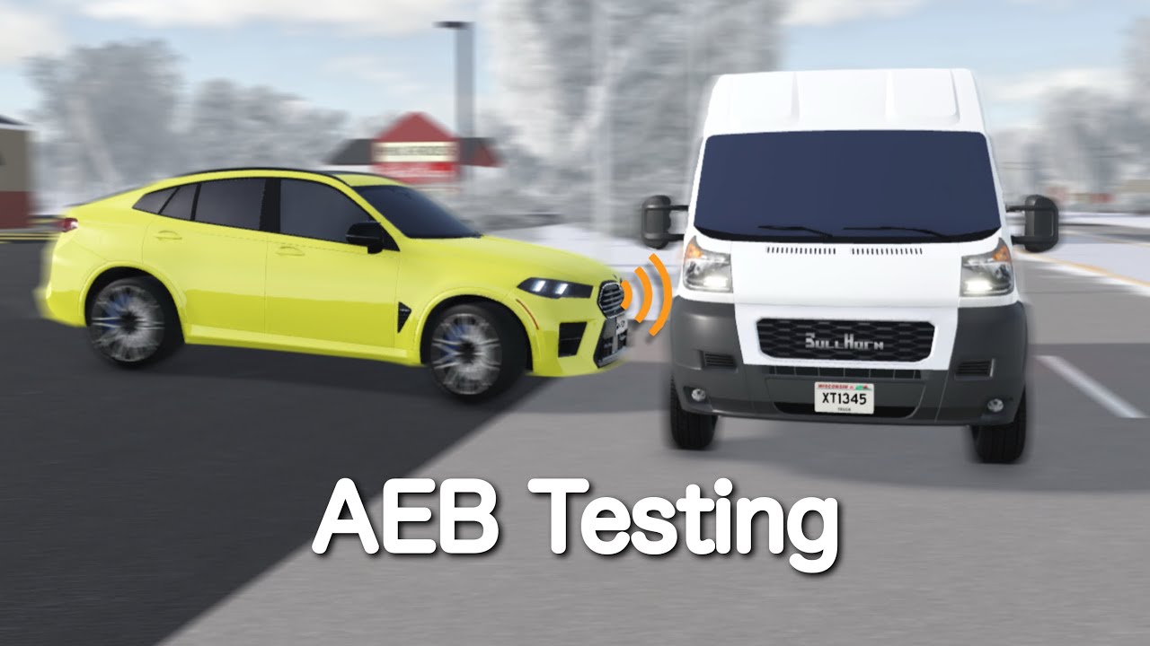 AEB testing FICTIONAL CARS In Greeenville - YouTube