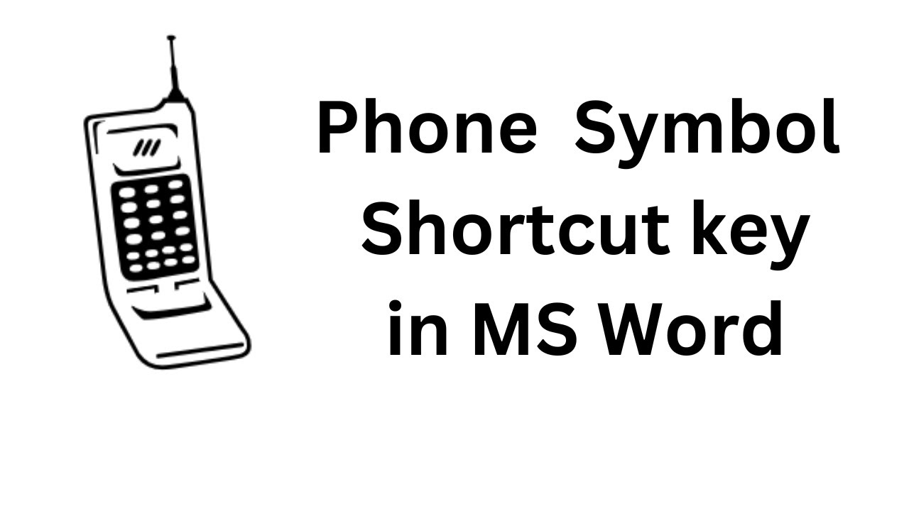 Phone Symbol Shortcut - YouTube
