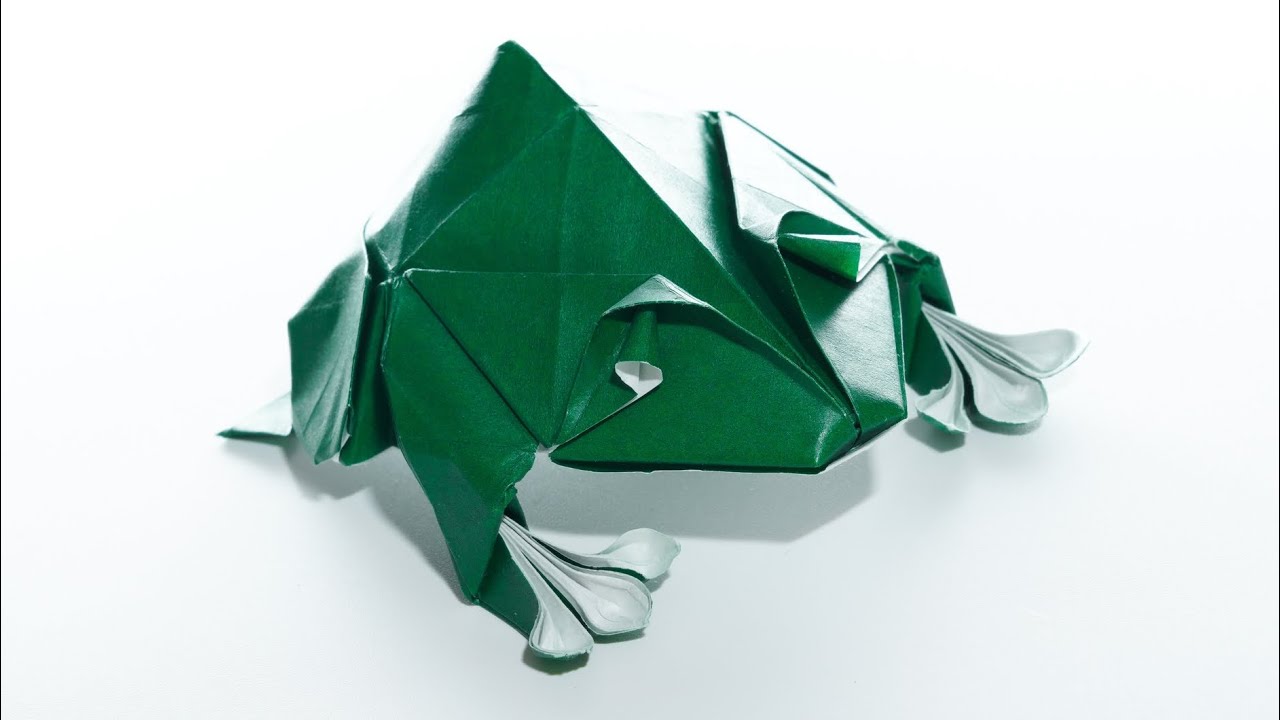ASMR Origami Frog / Toad / Animal 🐸 By Riccardo Foschi 摺紙 折り紙 蛙 - YouTube