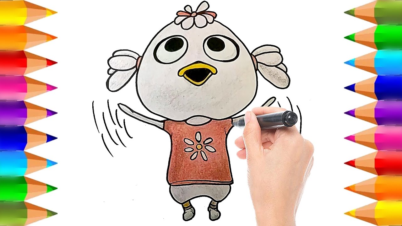 Cómo dibujar y colorear a La Patita Lulú de Canciones del Zoo | Dibujos ...