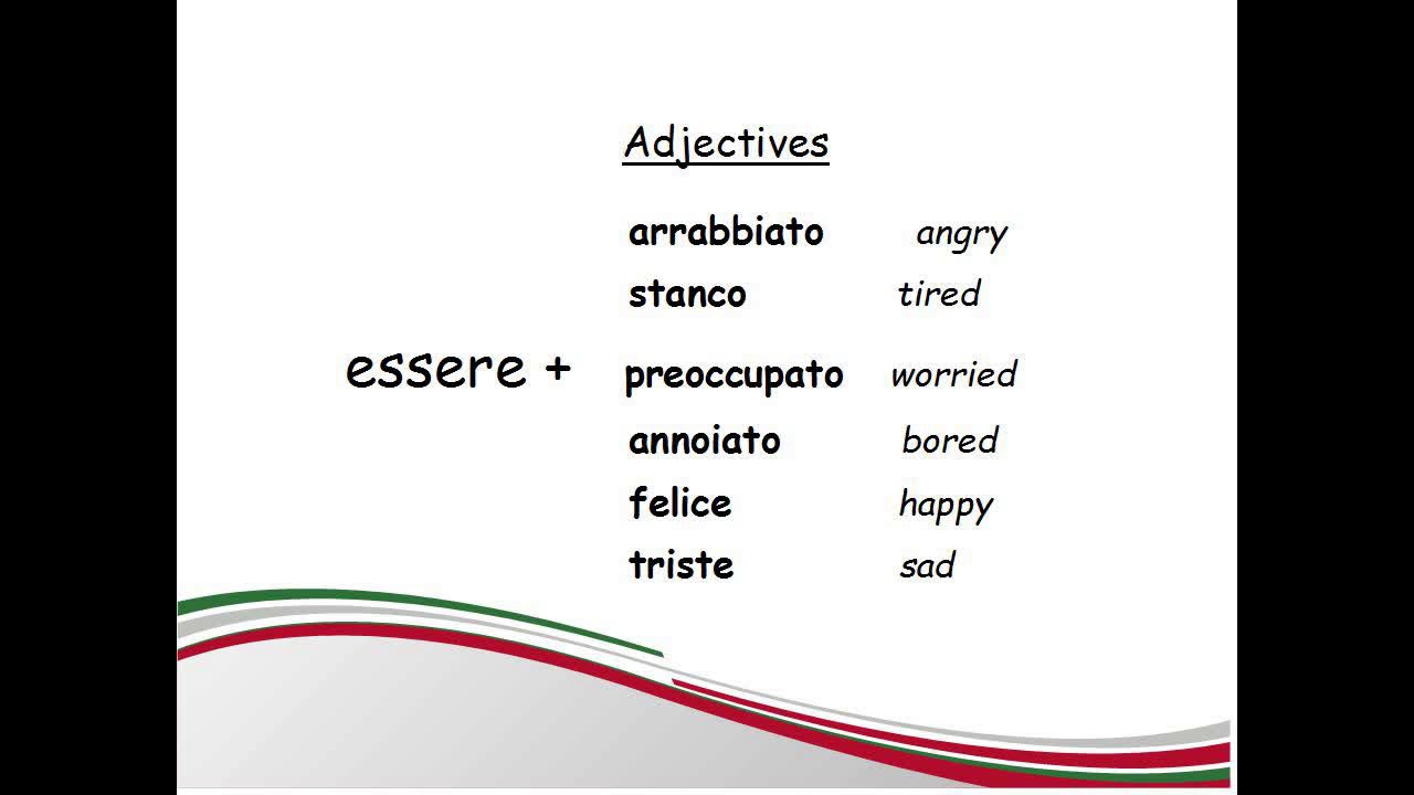 italian for beginners A1 : lesson 27 / adjectives - YouTube