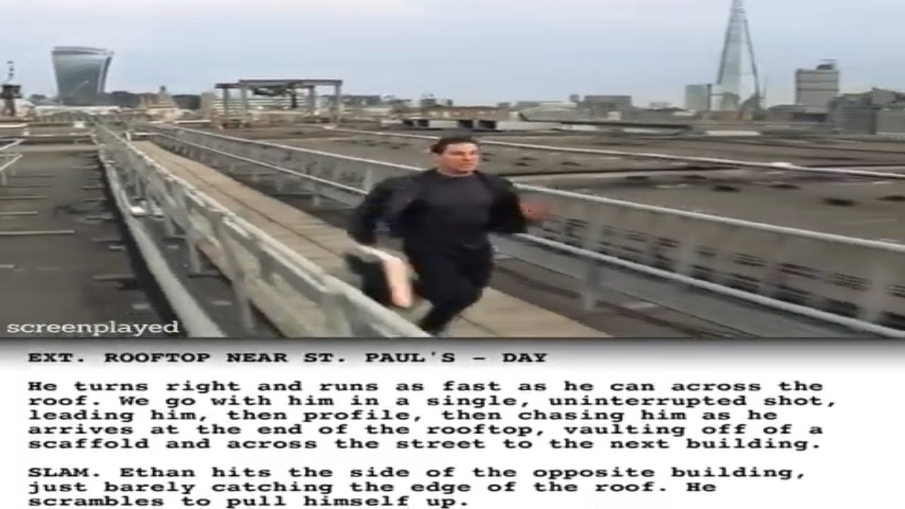 Screenplayed |Tom Cruise's Rooftop Chase scene from Mission: Impossible ...