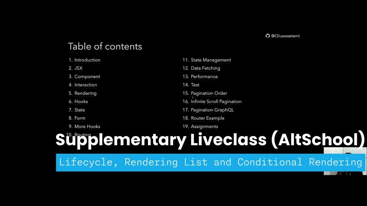 Lifecycle, Rendering List and Conditional Rendering - YouTube