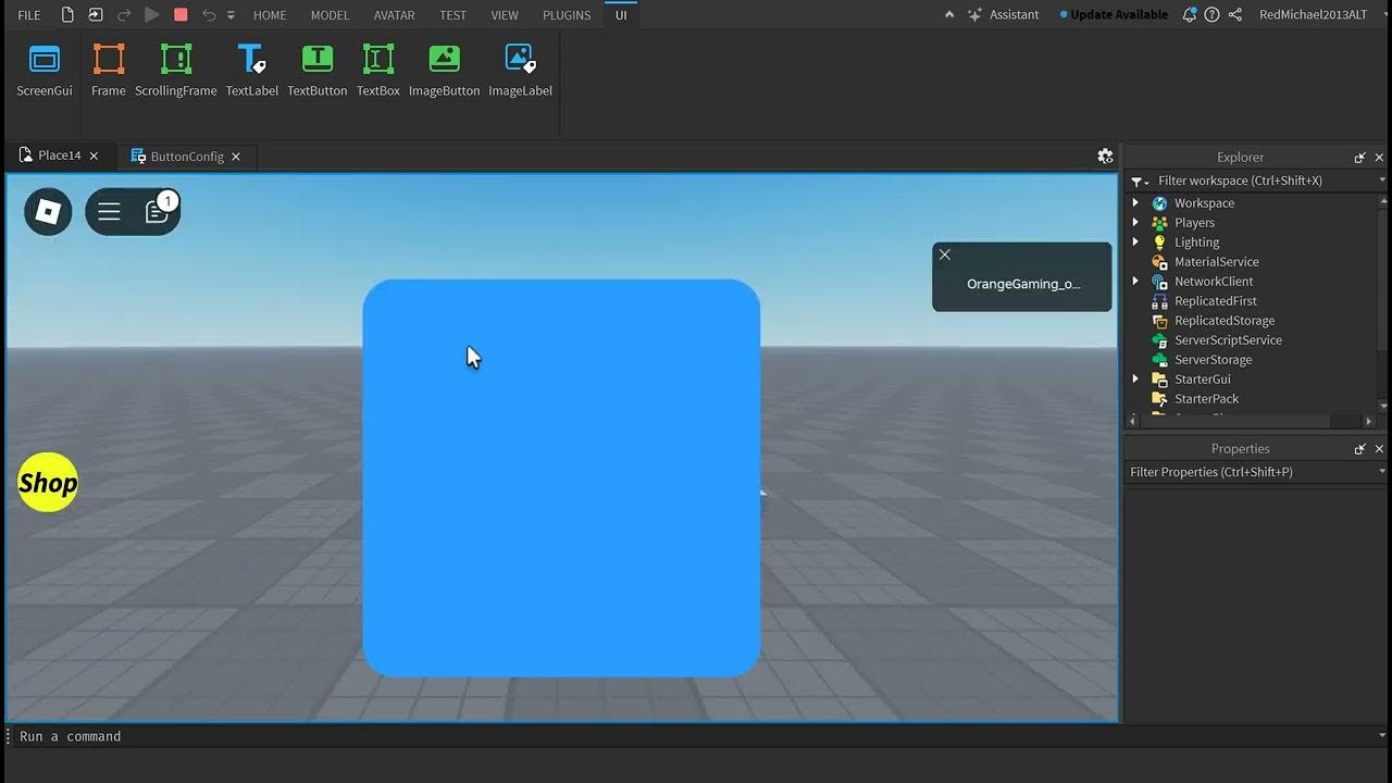 How to make ScreenGUI and script it in ROBLOX Studio - YouTube