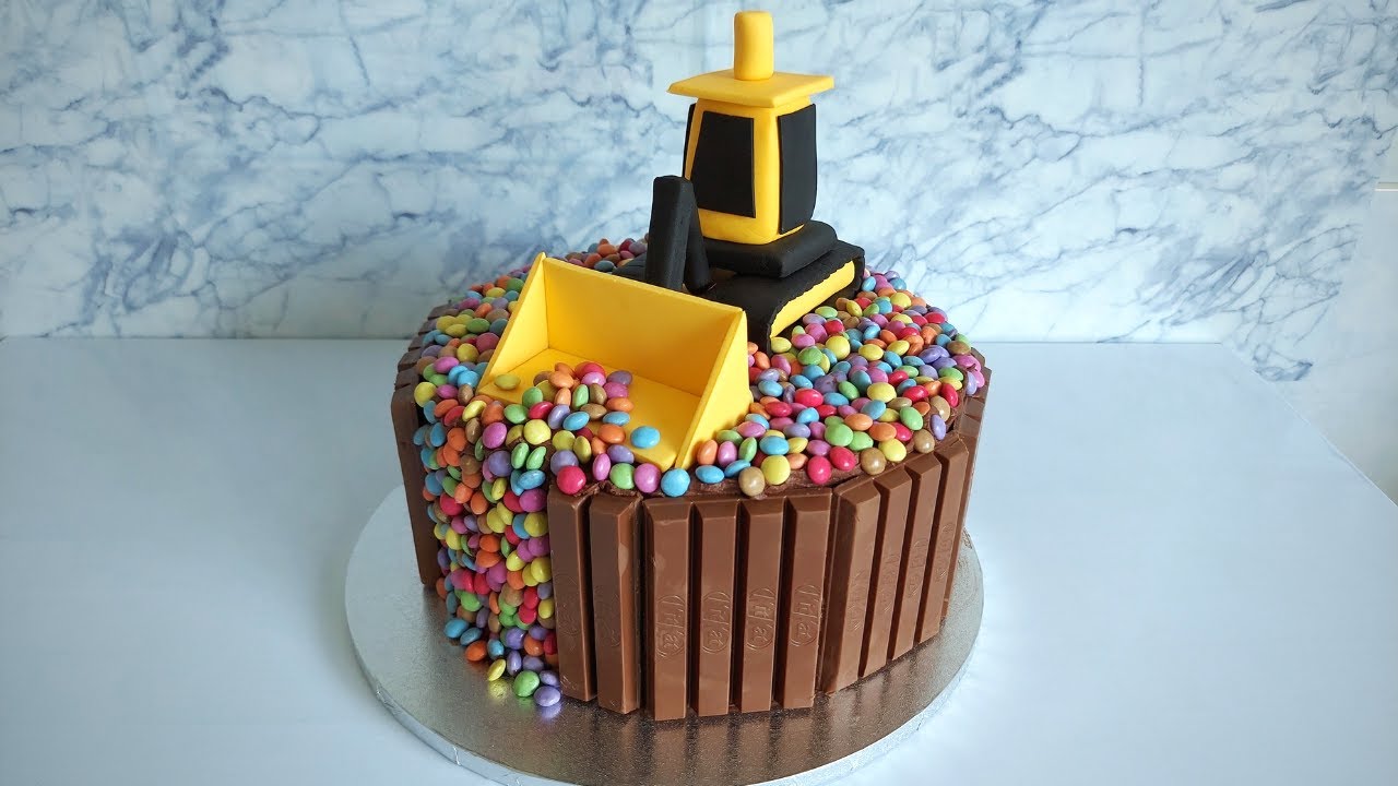 2 Minute JCB birthday cake tutorial. - YouTube