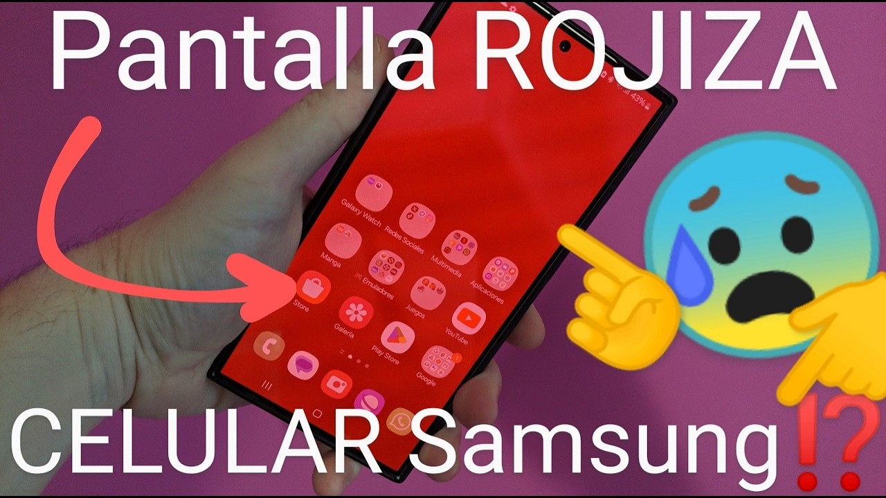 📱🔴 La PANTALLA de mi SAMSUNG se VE ROJA SOLUCIÓN 2025 - YouTube