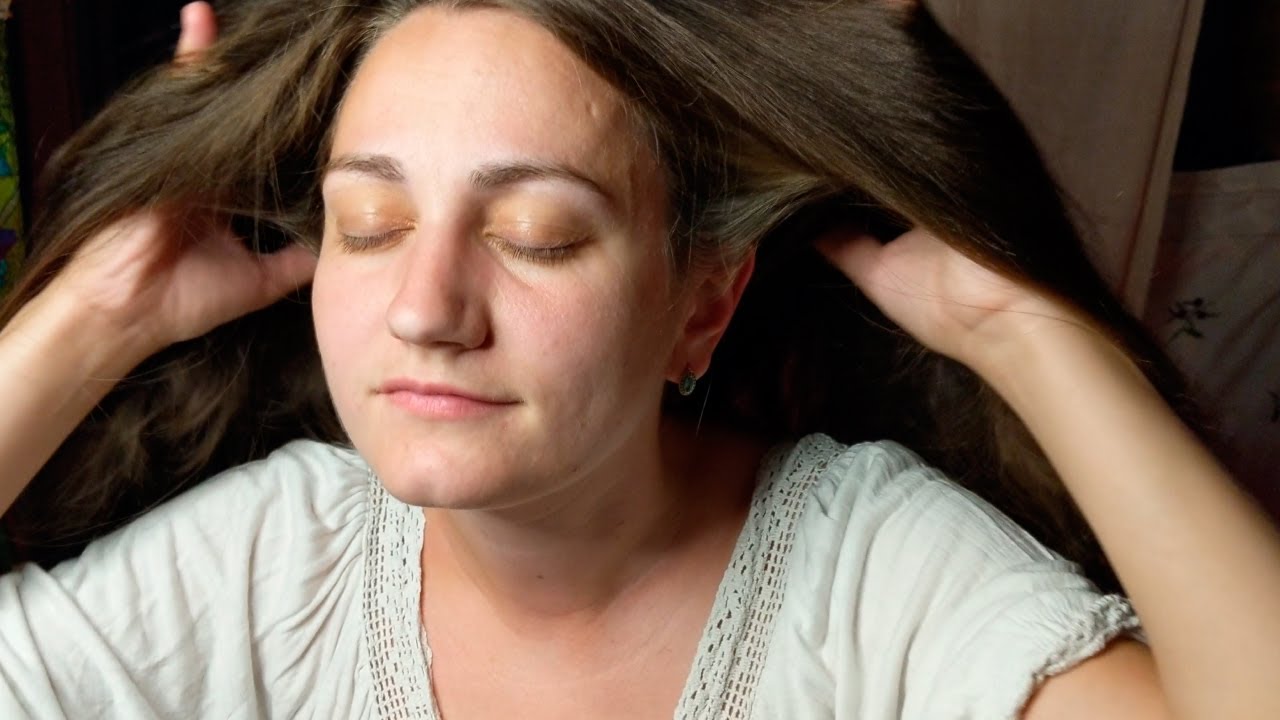 ASMR massage Real Rapunzel Dobromira | Brushing, scratching,massage ...