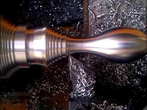 CNC LATHE (EMCO NC) hand programming - YouTube