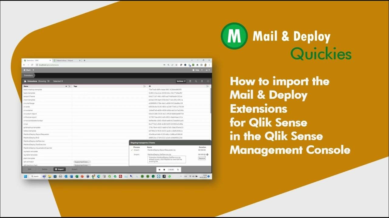 Mail & Deploy Quickies I How to import the Mail & Deploy Extensions for Qlik Sense in Qlik Sense ...