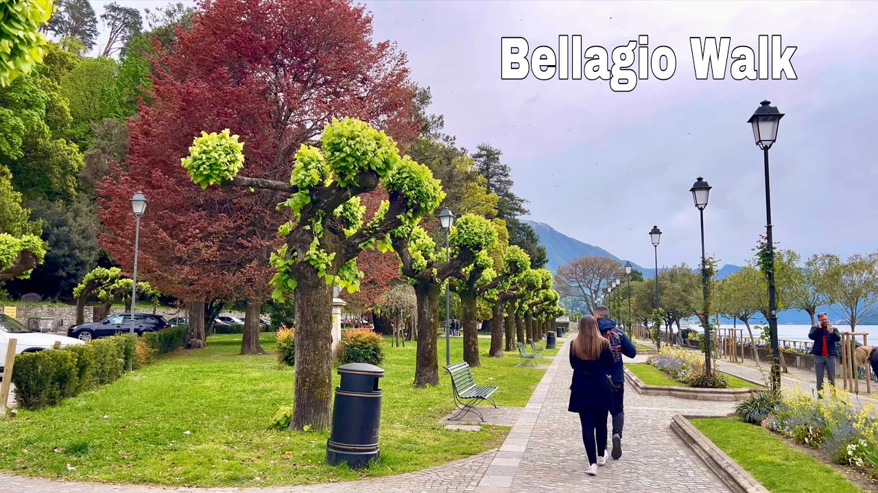 Bellagio walk on famous Lakeside walkway - Lungolago Europa Lake Como ...