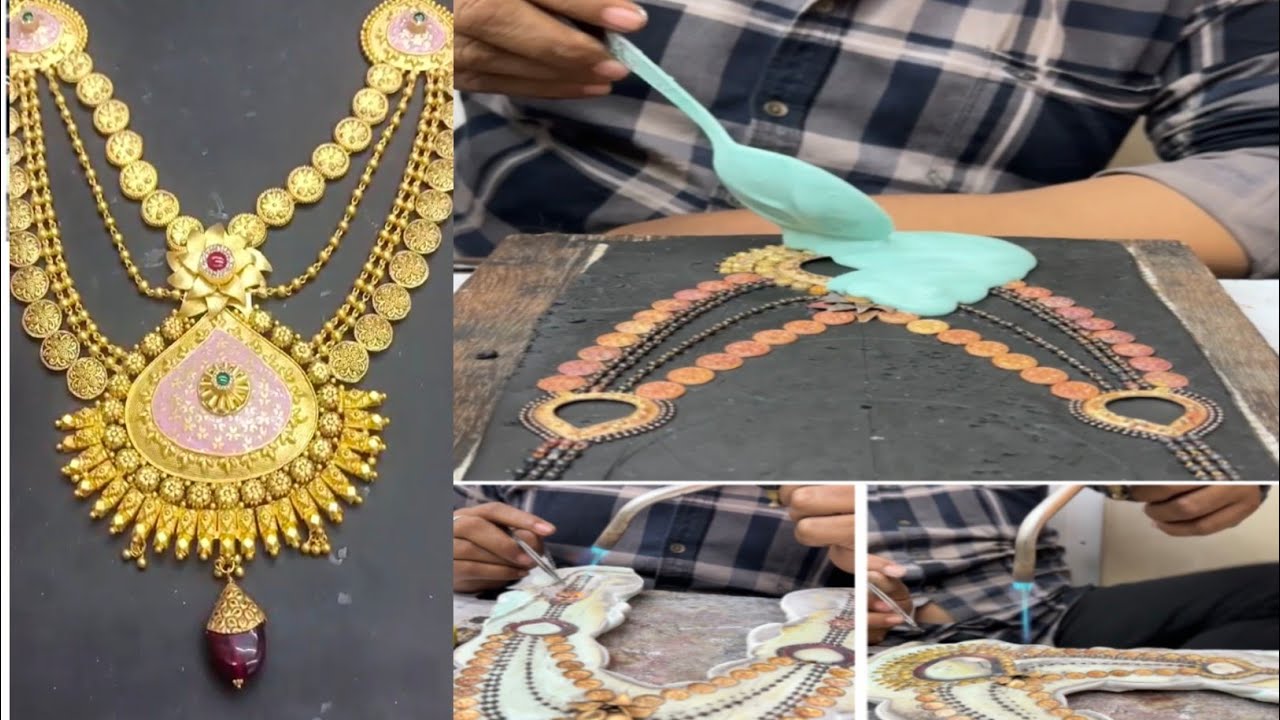 Latest fancy Rani necklace, making Hallmark gold jewellery, - YouTube