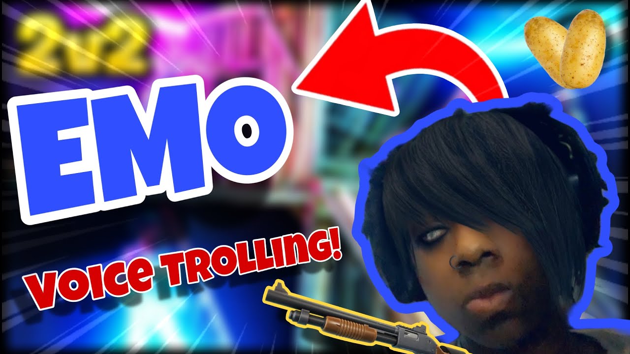Emo Voice Trolling On *FORTNITE* (Potato Pc!) - YouTube